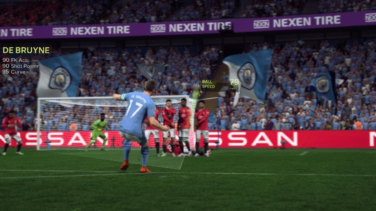 KDB amazing free kick - YouTube