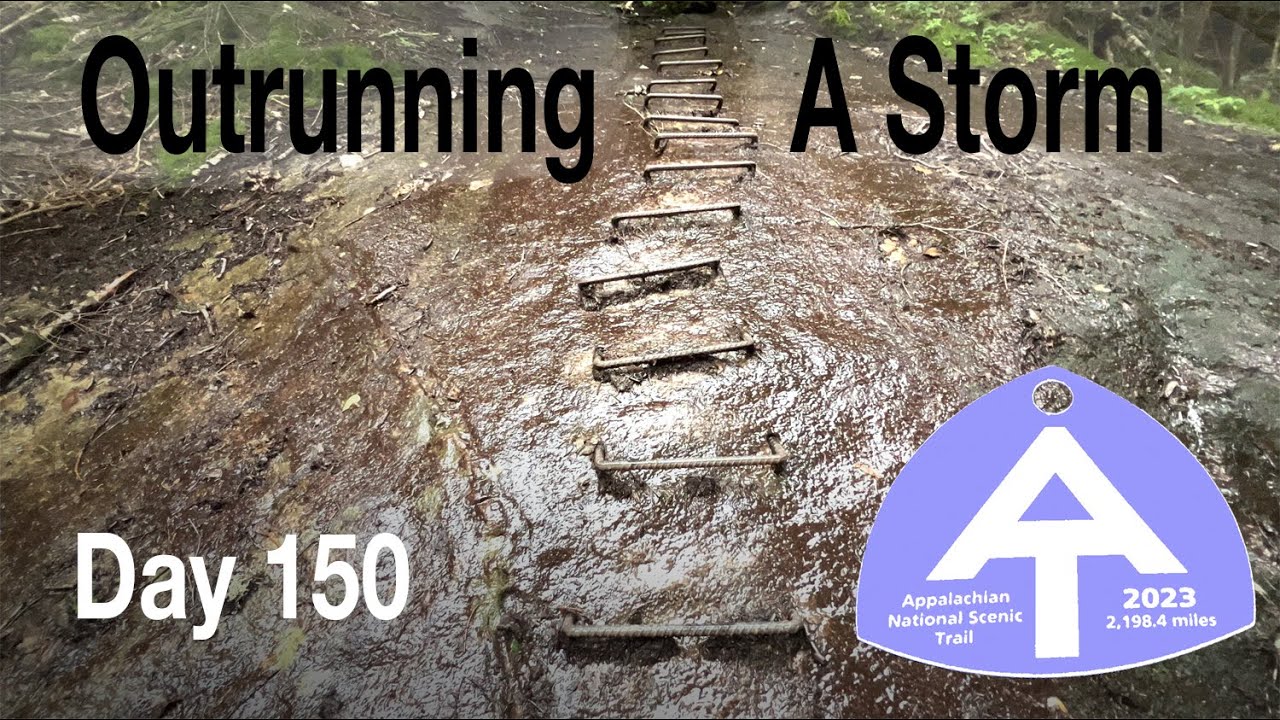 Outrunning a storm in New Hampshire: AT Day 150 - YouTube