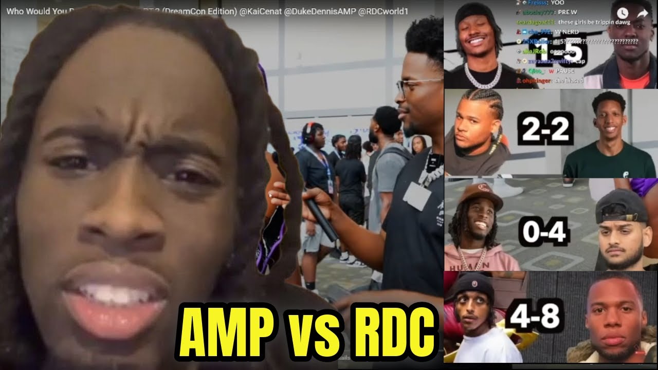 Kai Cenat reacts to AMP VS RDC - YouTube