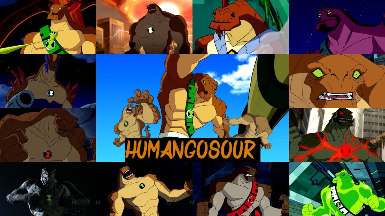 All humangosaur transformations in all Ben 10 series - YouTube