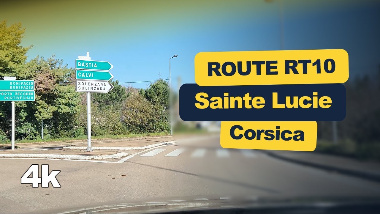La Route RT10 en Corse - De Sainte-Lucie - YouTube