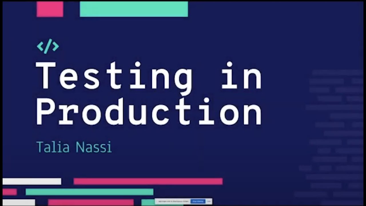 Testing In Production Talia Nassi Split Software Postman Galaxy 2021 Youtube