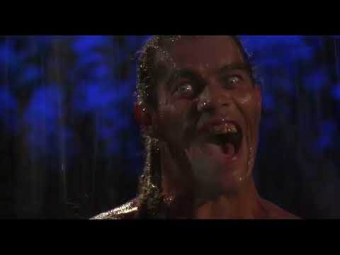 Жан Клод Ван Дамм убивает Фендера Тремола в фильме КИБОРГ 1989