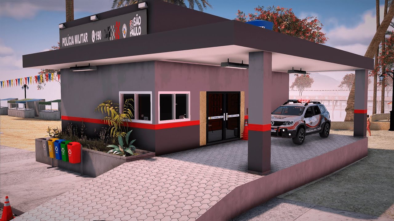 BASE DA PMESP IGUAL DE FIVEM GTA SAN - YouTube