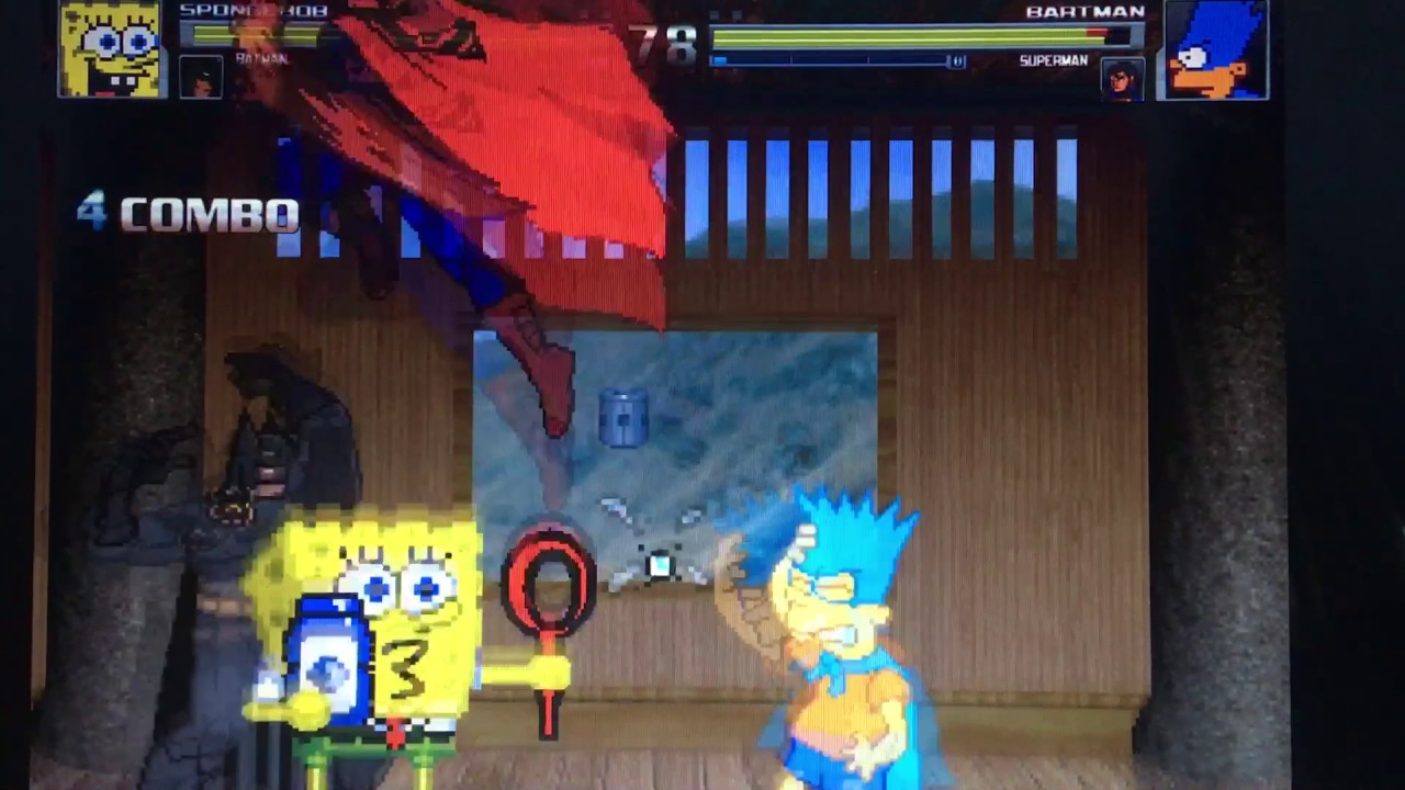 SpongeBob SquarePants Batman VS Bartman Superman Mugen - YouTube