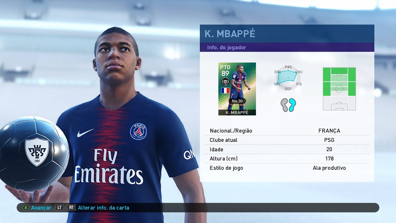 FEATURED K. MBAPPÉ |PES2020 |FULLY UPGRADED - YouTube