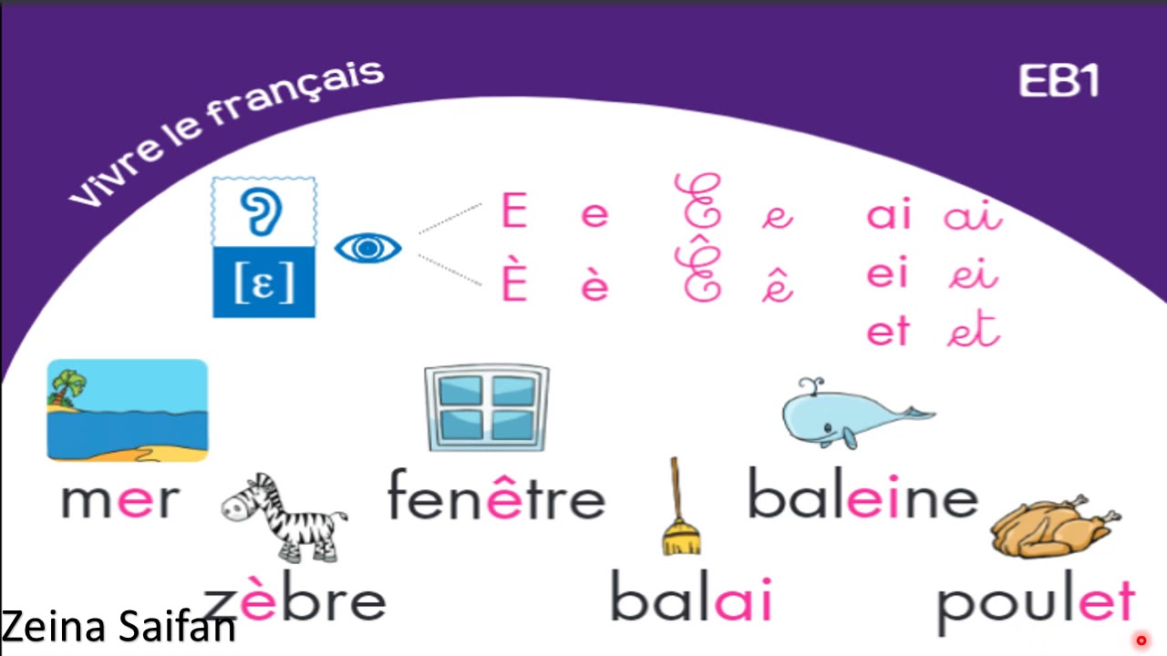 Repérer les graphèmes correspondants : ei / ai .... - YouTube