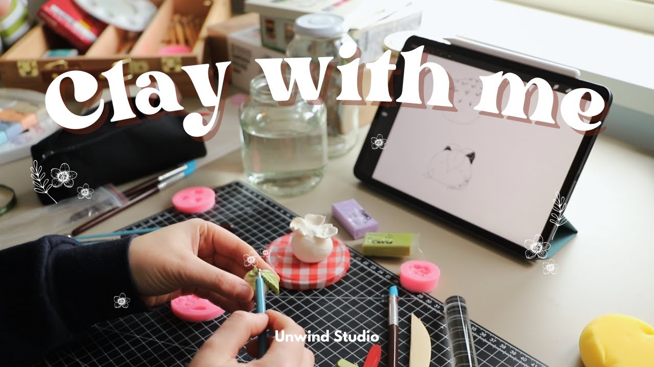 First Time Trying Polymer Clay at Home | Making a desk companion with ...
