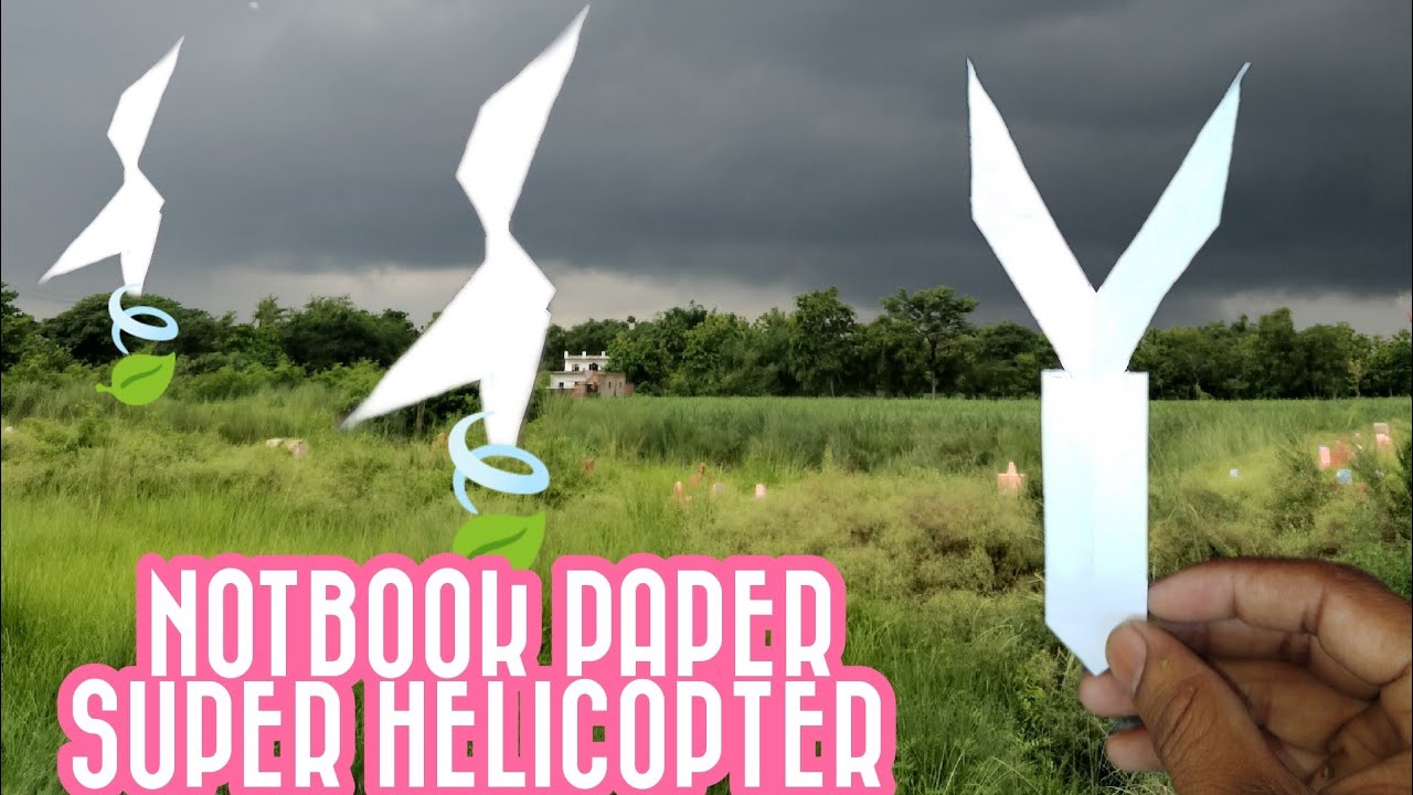 How to make super notebook paper origami 🚁 helicopter making/# ...