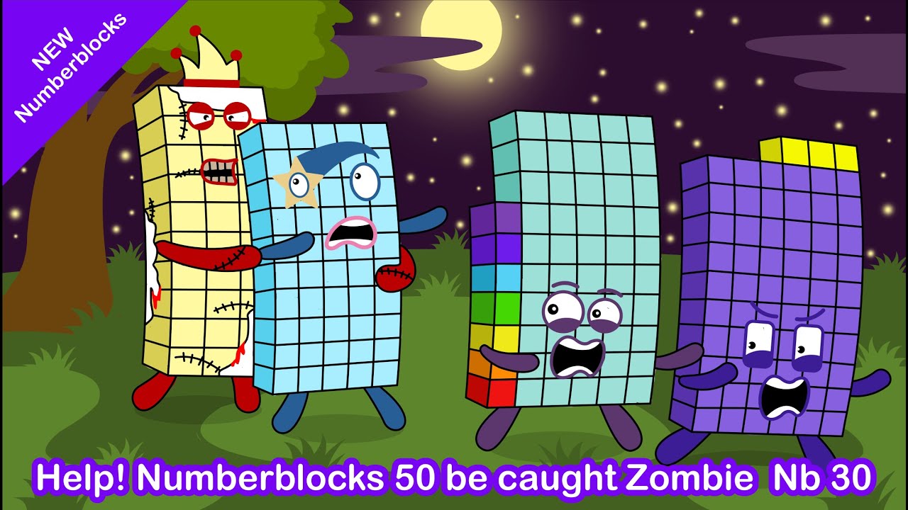 Help! Numberblocks 50 be caught Zombie Nb 30 | Numberblocks Fanmade ...