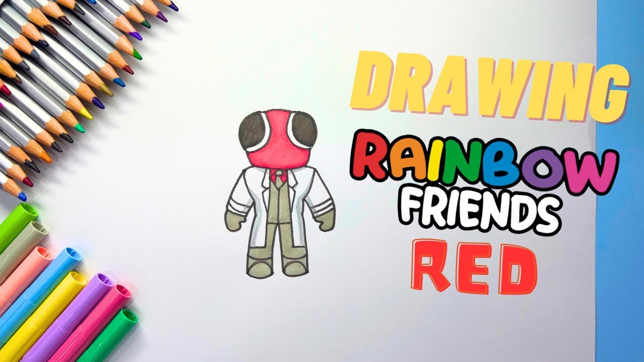 How To Draw Red! #rainbowfriends - YouTube
