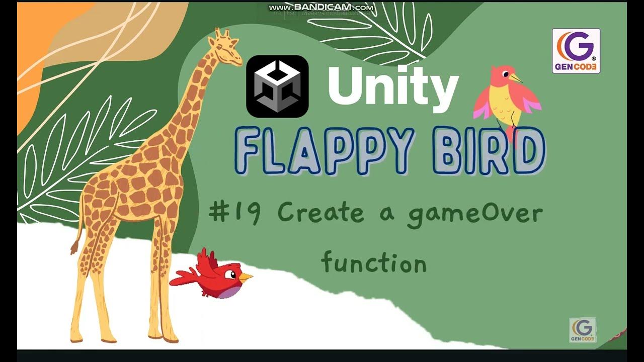 Flappy bird Unity #19 Create a gameOver function - YouTube
