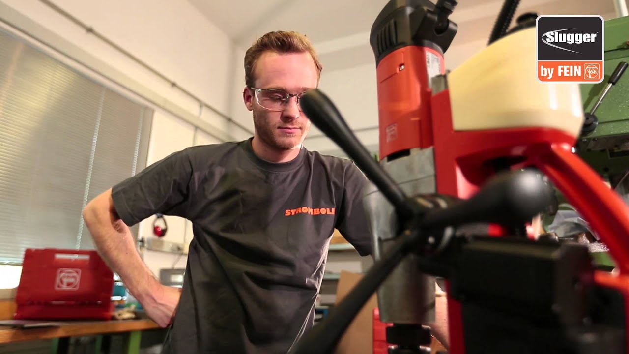 Slugger by FEIN JCM 200 Auto Magnetic Base Drill - YouTube
