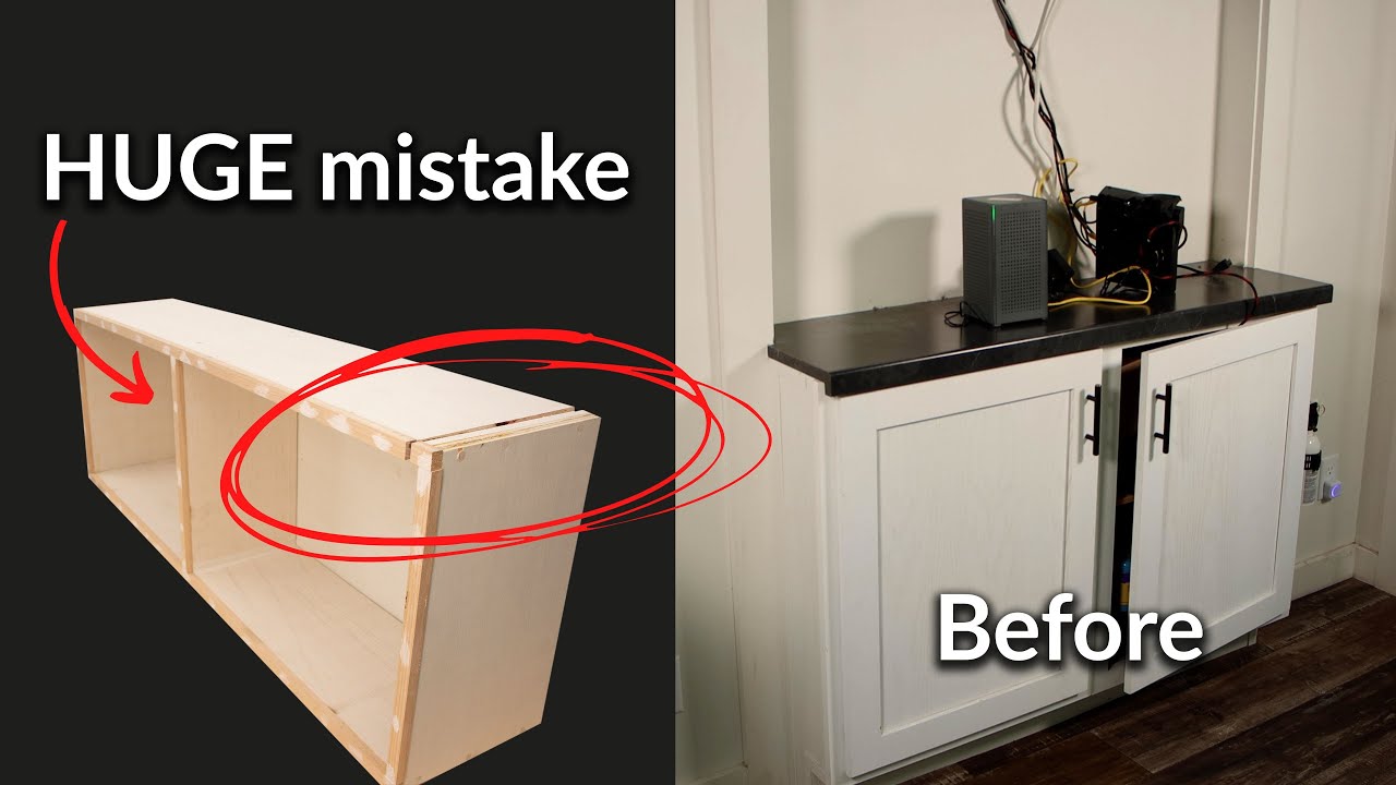 Cabinet bench and shiplap remodel. Mistakes almost ruined this project ...