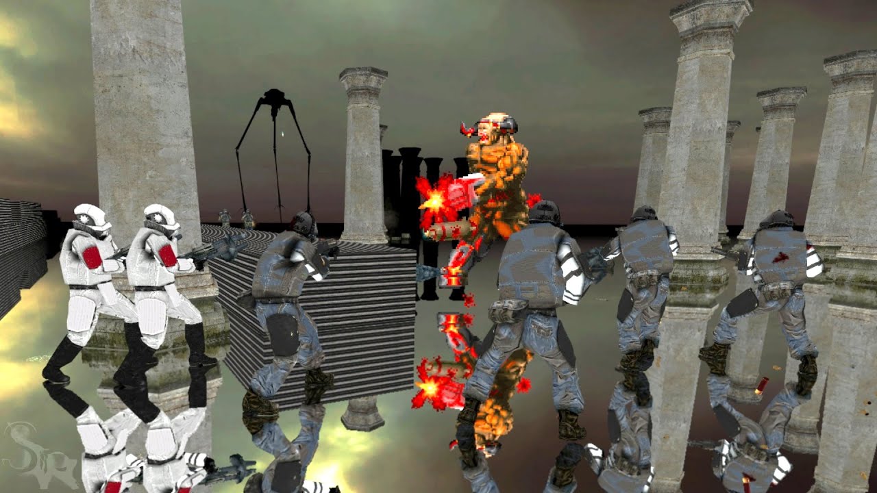 Combine Dropship Battle #2 | classic Doom vs Combine vs Rebels | GMod ...