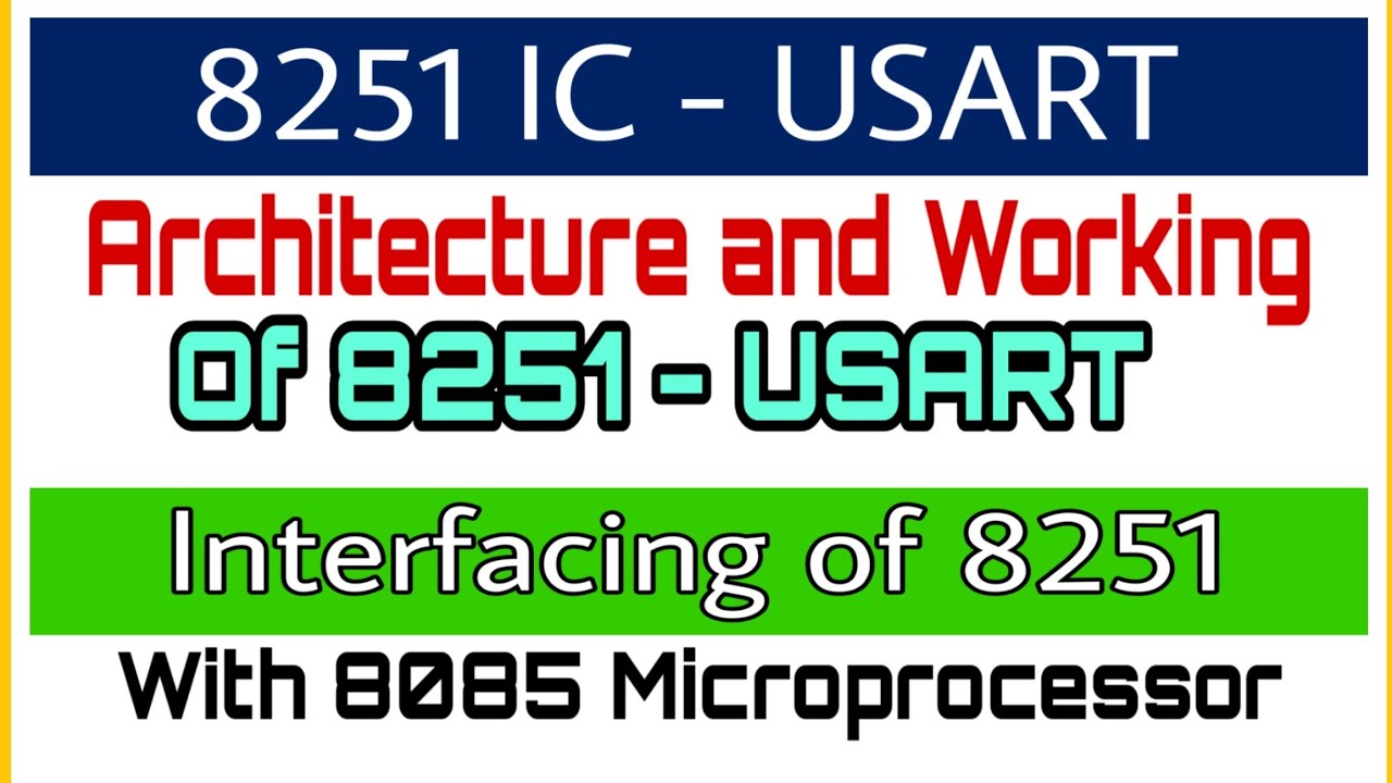 Interfacing of 8085 Microprocessor with 8251 (USART) - YouTube
