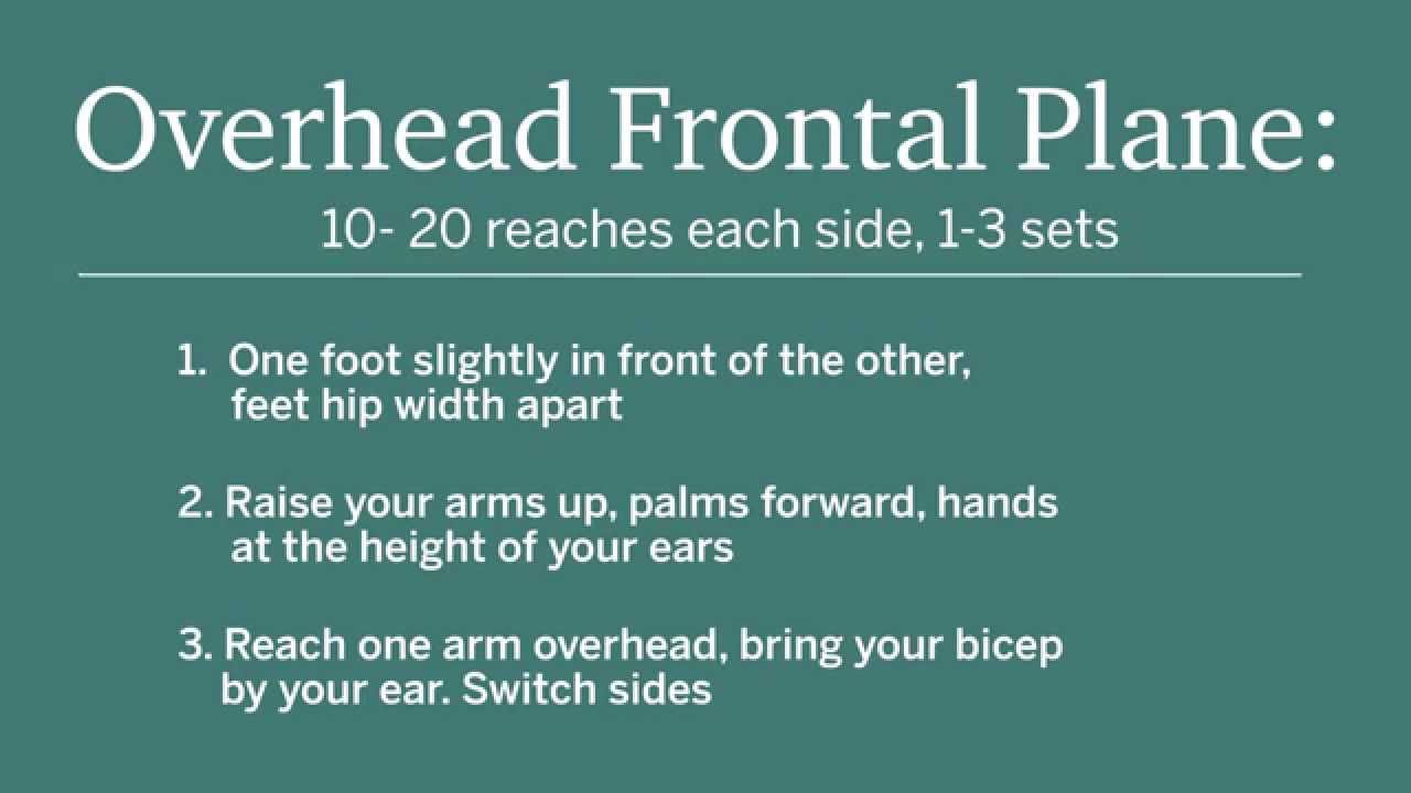 Overhead Frontal Plane side to side reach - YouTube