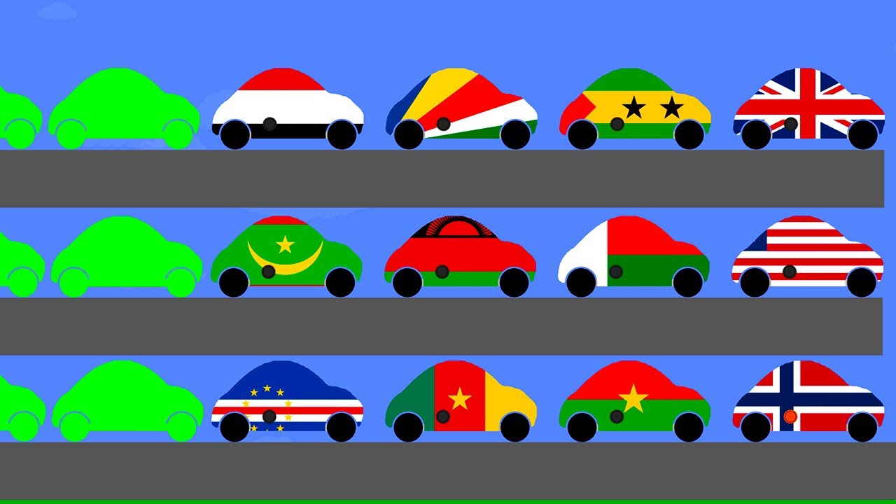 Infection Cars - South America and Africa Countries Car Race in Algodoo ...