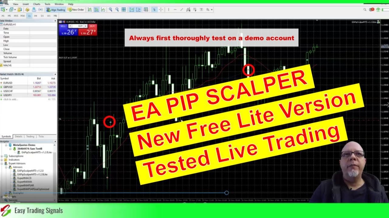 EA Pip Scalper New Free Lite Version MT5 Live Demo Trading Results ...