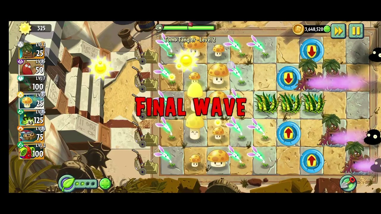 Tomb tangler in action ! Plant of the week ! Pvz2 plants vs zombies 2 ...