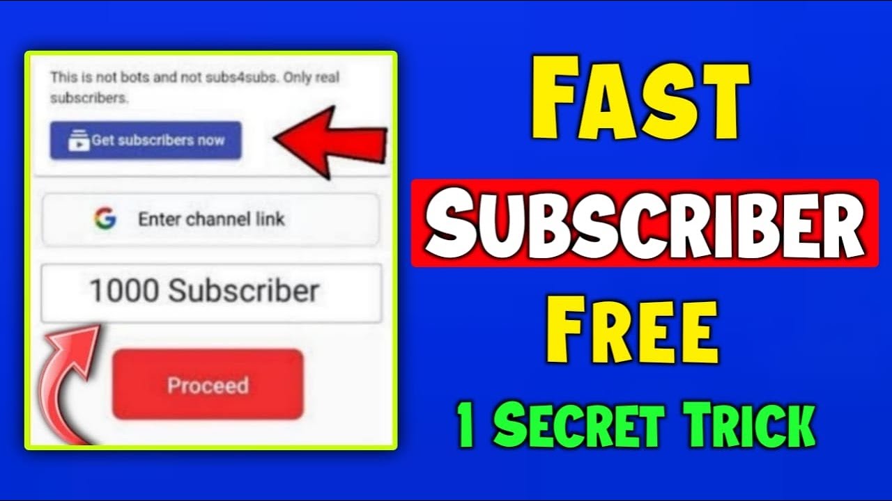 How To Get Free Subscribers On YouTube - Free Subscriber For YouTube ...