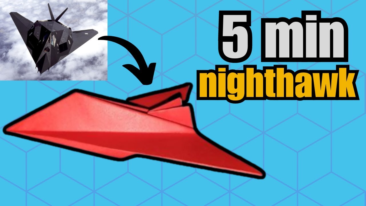 Easy Origami Nighthawk Jet (In 5 Minutes) Very Easy | plane origami ...