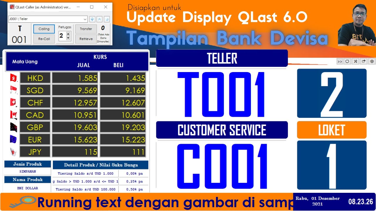 Update Display QLast Bank Devisa versi 6 0 - YouTube