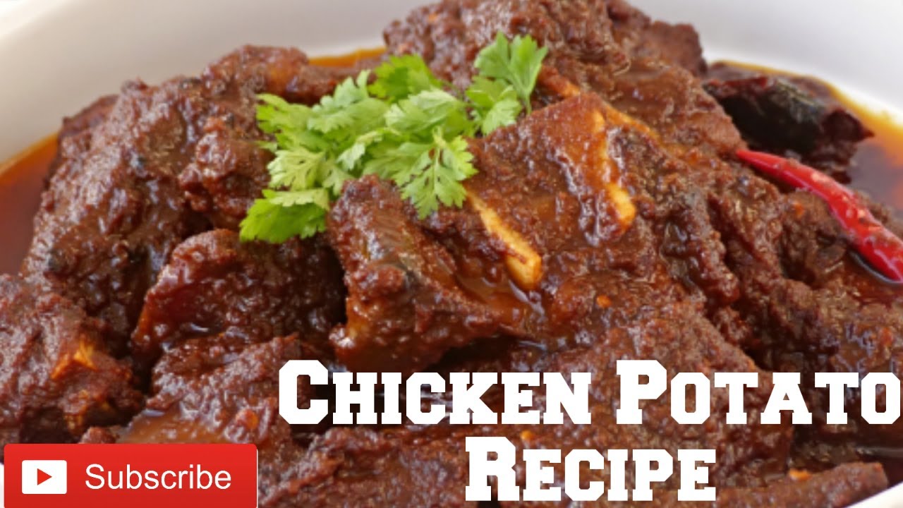 CHICKEN CURRY WITH POTATOES || CHICKEN ALOO RECIPE || CHICKEN ALOO ...
