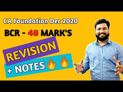 CA Foundation BCR Revision l CTC Classes - YouTube
