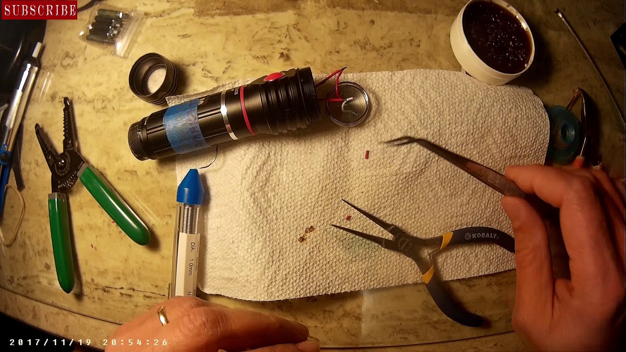Tear down LED flashlight FIXED - YouTube