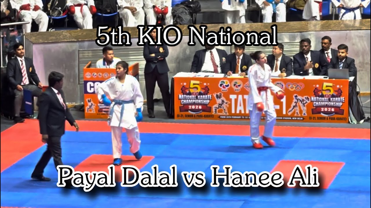 Payal Dalal vs Hanee Ali | 5th KIO National #karate #karatetemple - YouTube