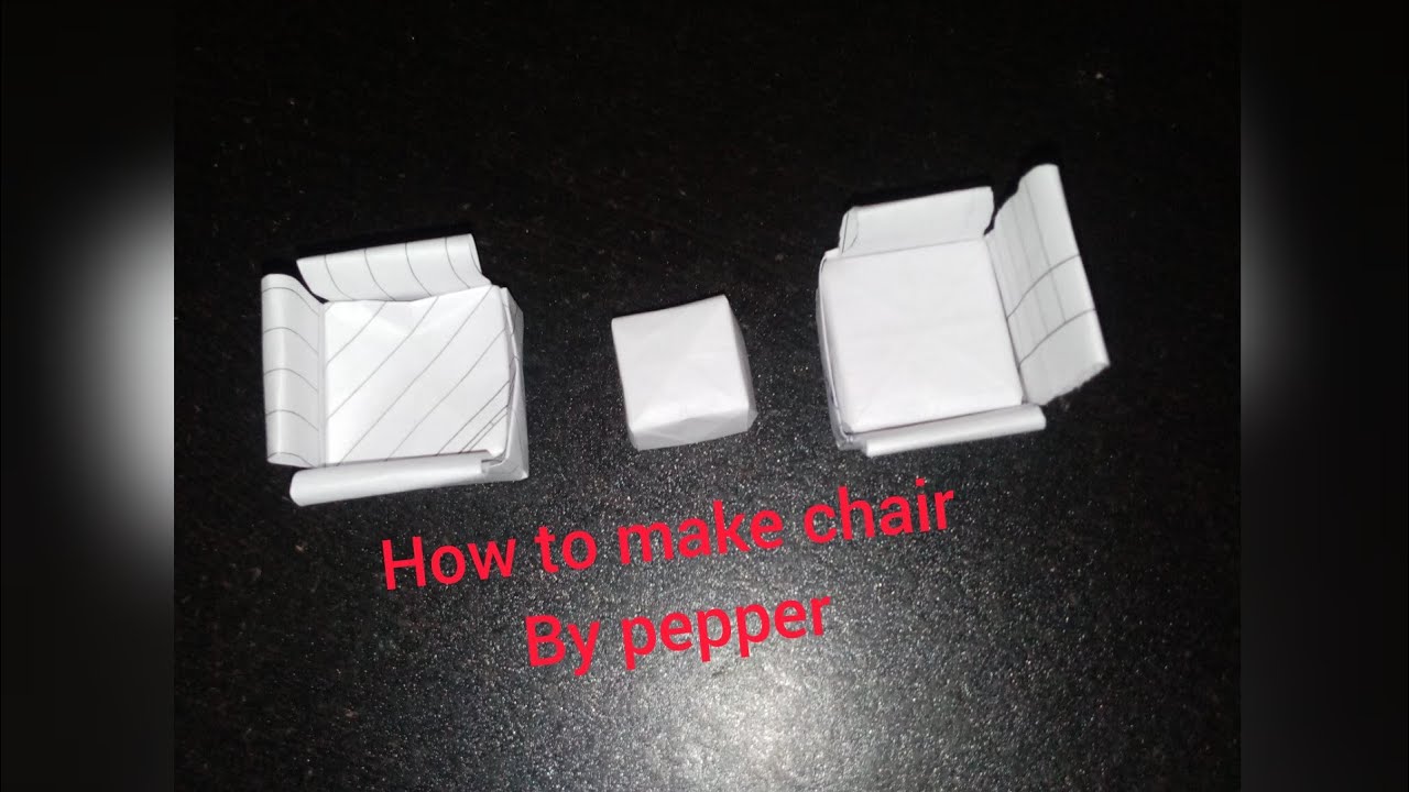 How to make chair by paper - YouTube