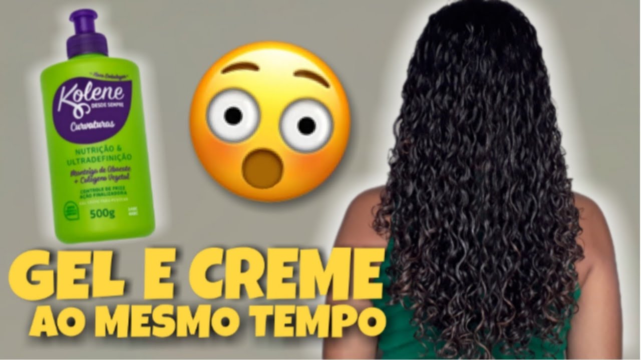 KOLENE GEL E CREME /FINALIZAÇÃO CABELO CACHEADO - YouTube