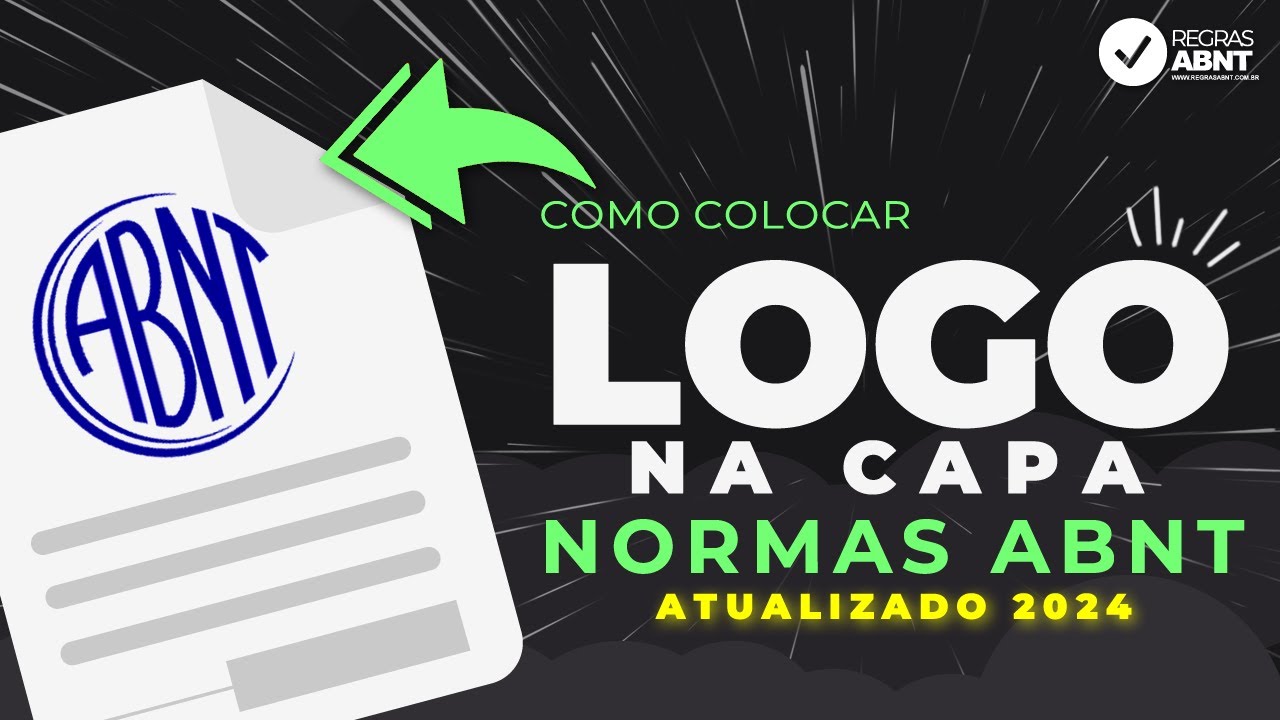 Logo na capa ABNT - Como colocar logo na capa do trabalho - YouTube