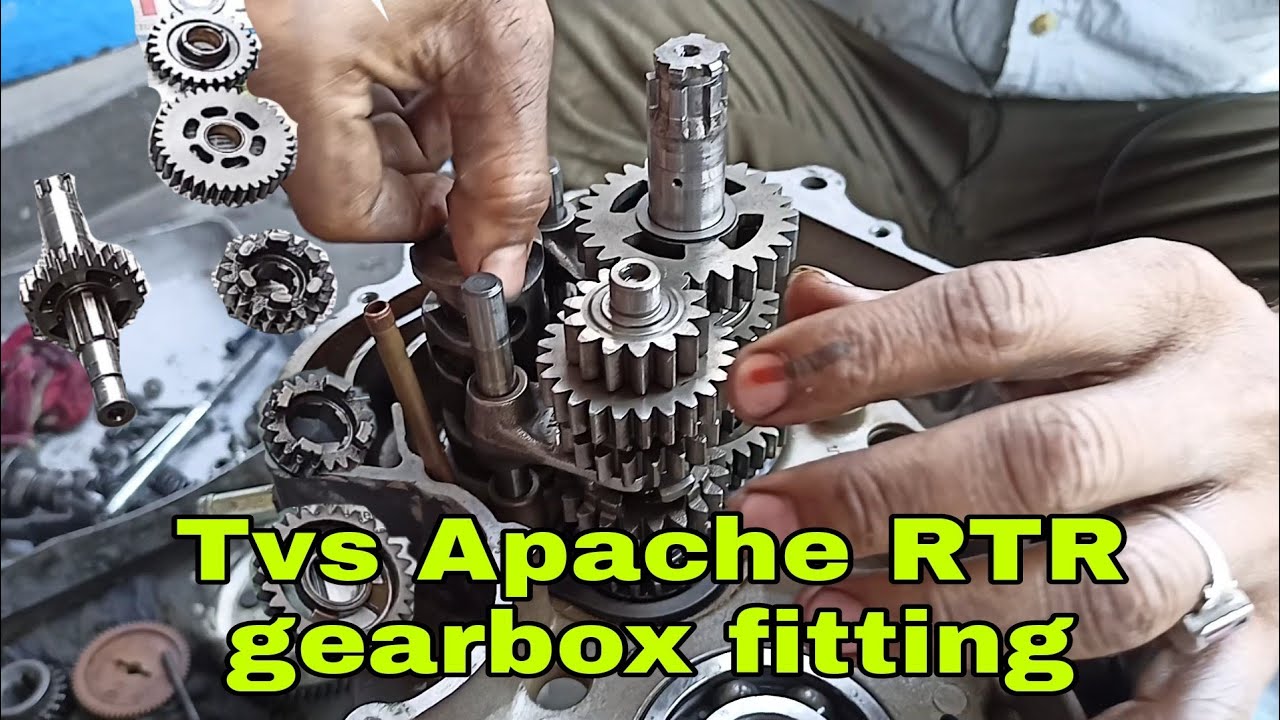 tvs Apache RTR gearbox fitting टीवीएस अपाचे आरटीआर गियरबॉक्स फिटिंग ...