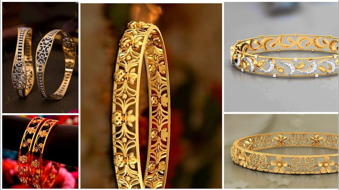 Latest Daily wear light weight Gold bangles - YouTube
