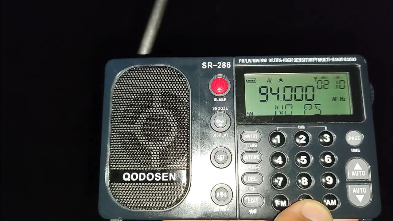 Qodosen SR 286 daily French radio reception in UK midlands FM 94.0 - YouTube