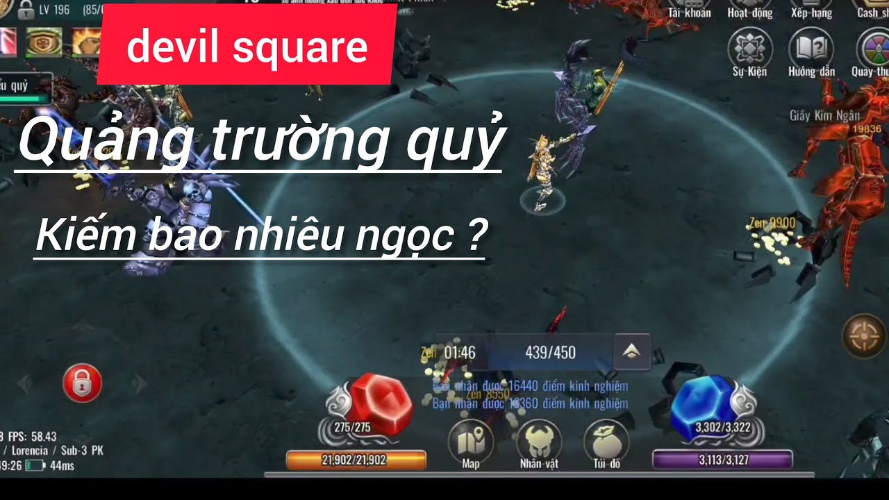 Quảng trường quỷ ( devil square ) kiếm ngọc ? | MU Huyền thoại Tarkan - YouTube