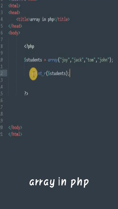 Array In Php Shorts Html Coding Programming Php Php8 Phpscriptsphpdeveloper Short