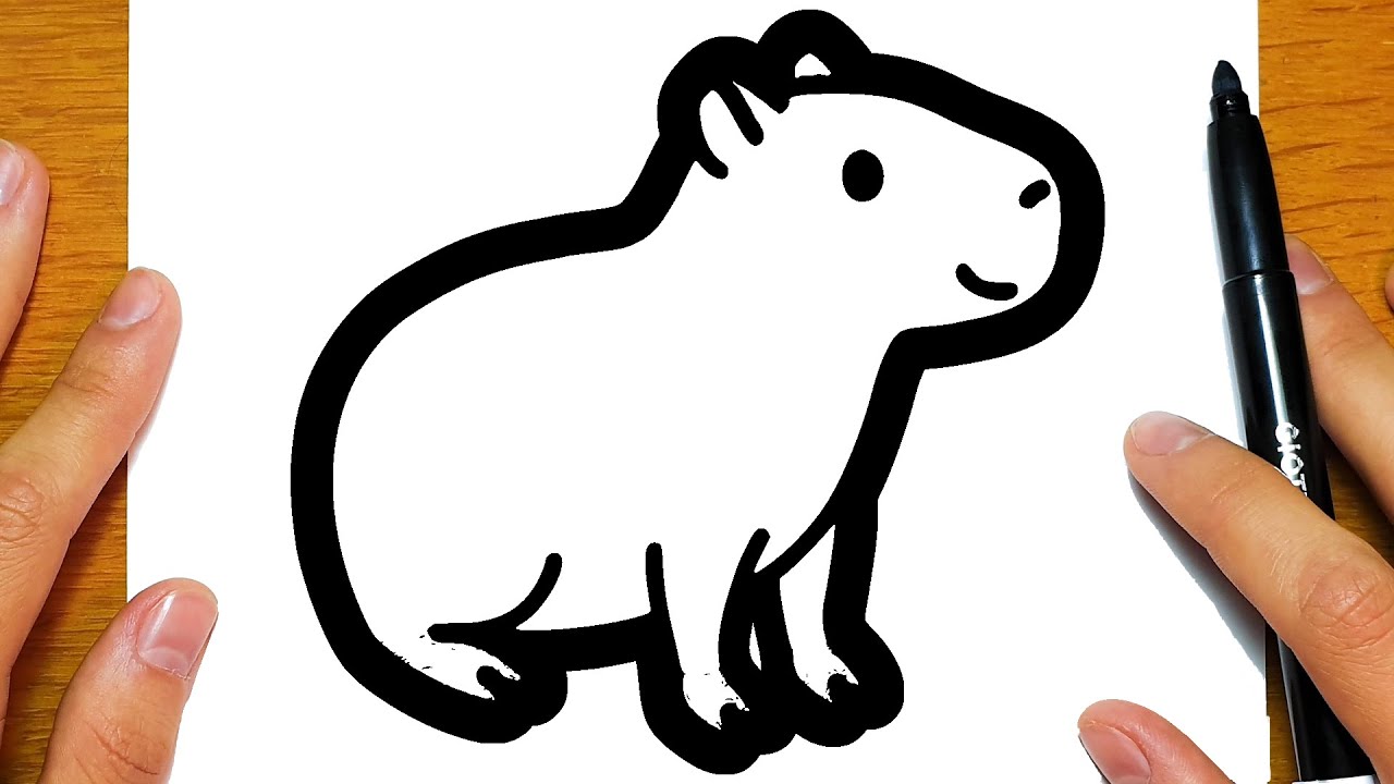 HOW TO DRAW A CUTE CAPIBARA | Easy drawings - YouTube