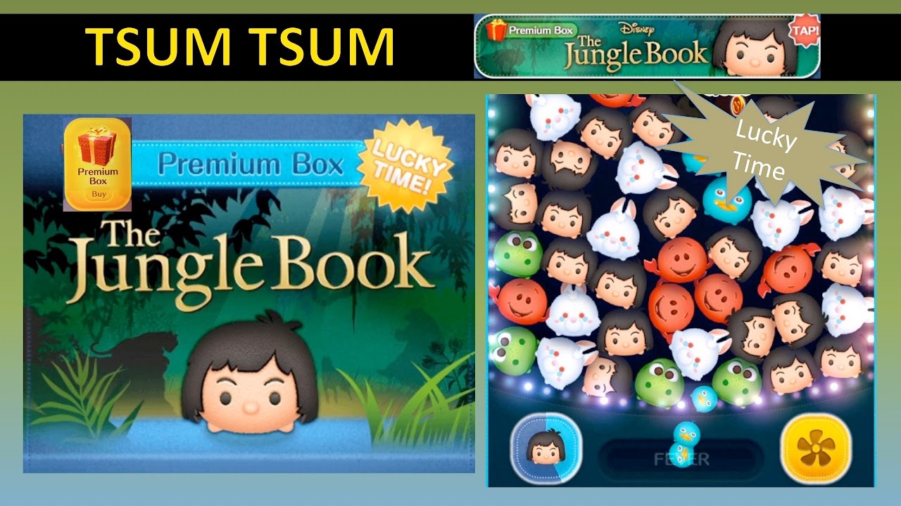 Tsum Tsum Mowgli (Lucky Time Jungle Book) Gameplay and Premium Box ...
