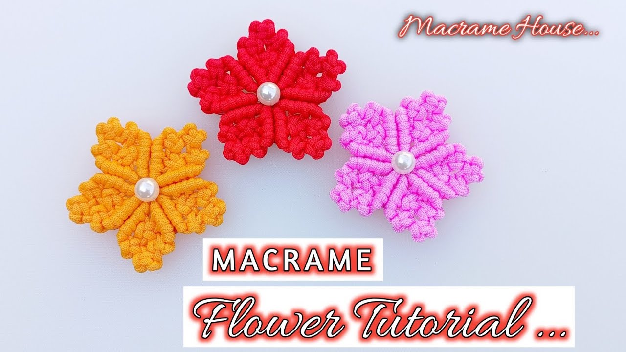 DIY Macramé flower | Macrame flower pattern tutorial |Easy Tutorial For ...