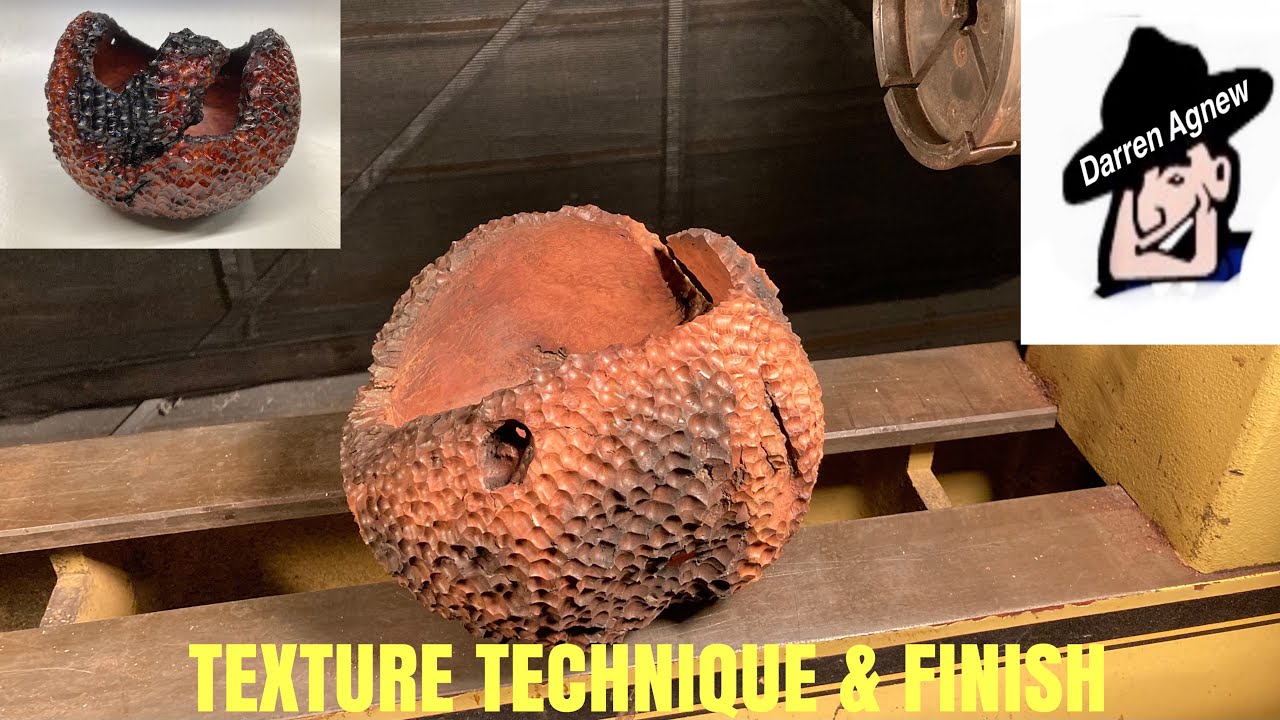 WOODTURNING - TEXTURE TECHNIQUE AND FINISH - YouTube