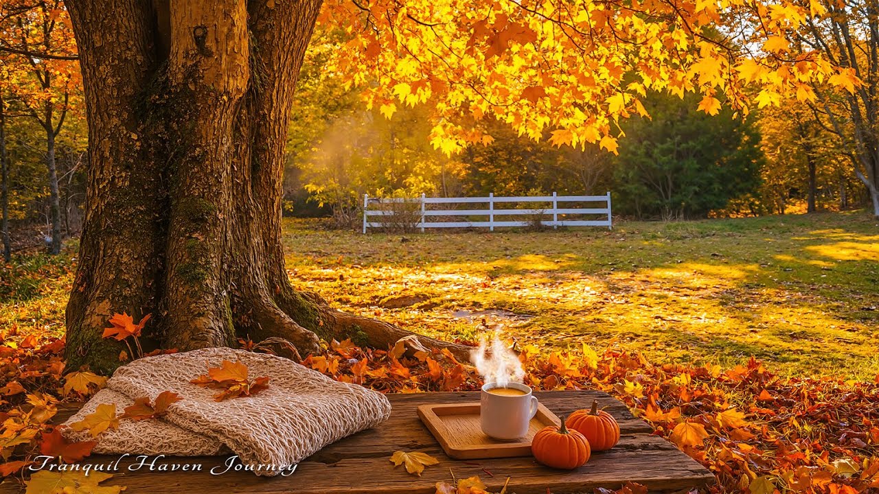 4K Autumn Forest Relaxation – Calming Fall Music & Nature Sounds - YouTube