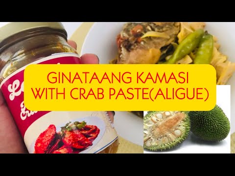 GINATAANG KAMANSI WITH CRAB PASTE(aligue)/ SEEDED BREADFRUIT IN COCONUT ...