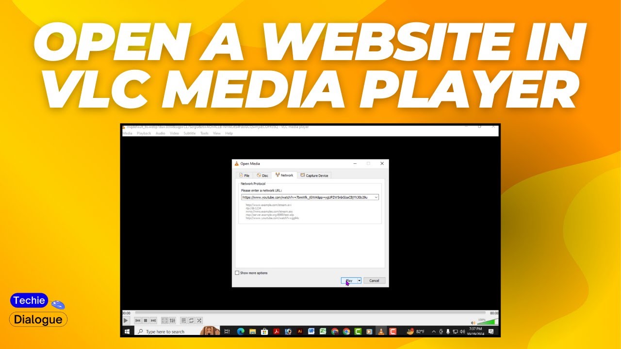 How to Open a Website in VLC Media Player - YouTube