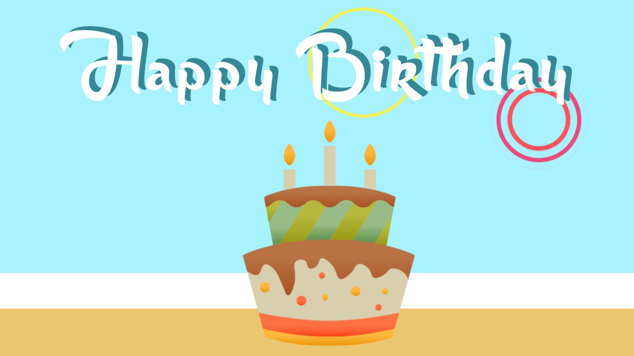Simple motion graphic - happy birthday - YouTube