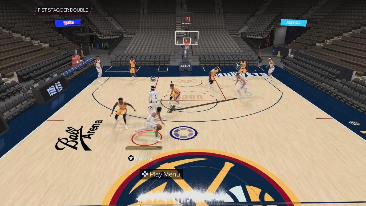 NBA 2K24 stagger screen into double screen middy option - YouTube