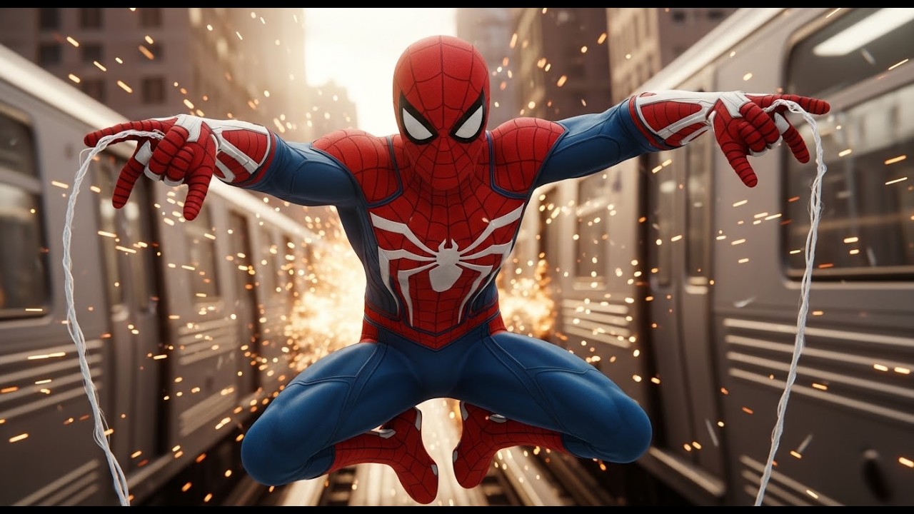 Nostalgic spider man train scene in Marvel spider man remastered # ...