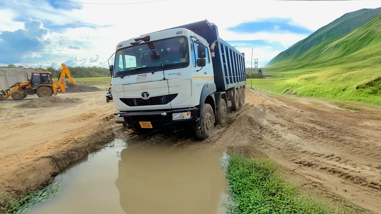 Tata Signa 4830.TK Dumper Power Test || Fully loaded stone ||Sujal ...